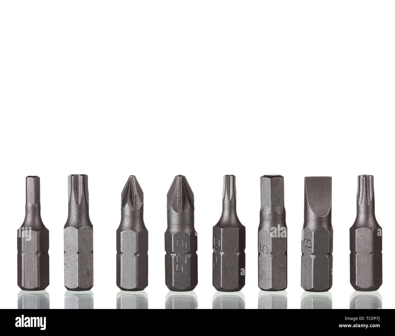 Construction bits isolated on white Stock Photo - Alamy