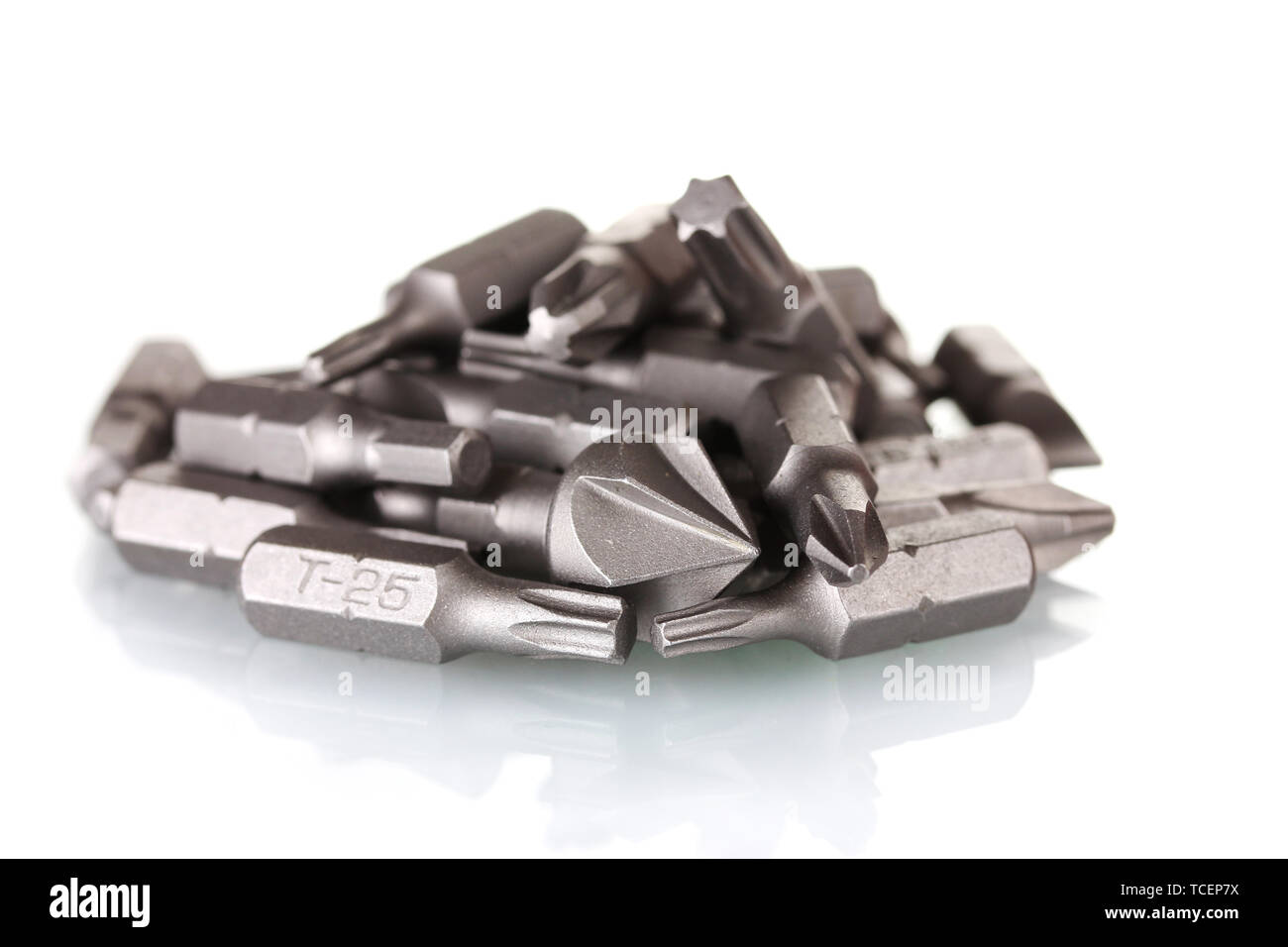 Construction bits isolated on white Stock Photo - Alamy