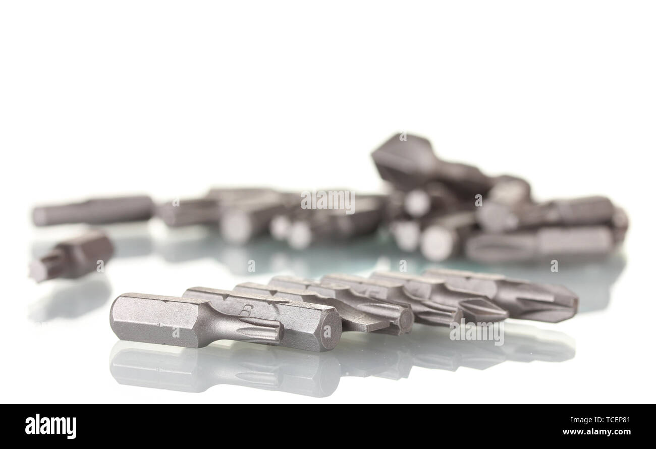 Construction bits isolated on white Stock Photo - Alamy