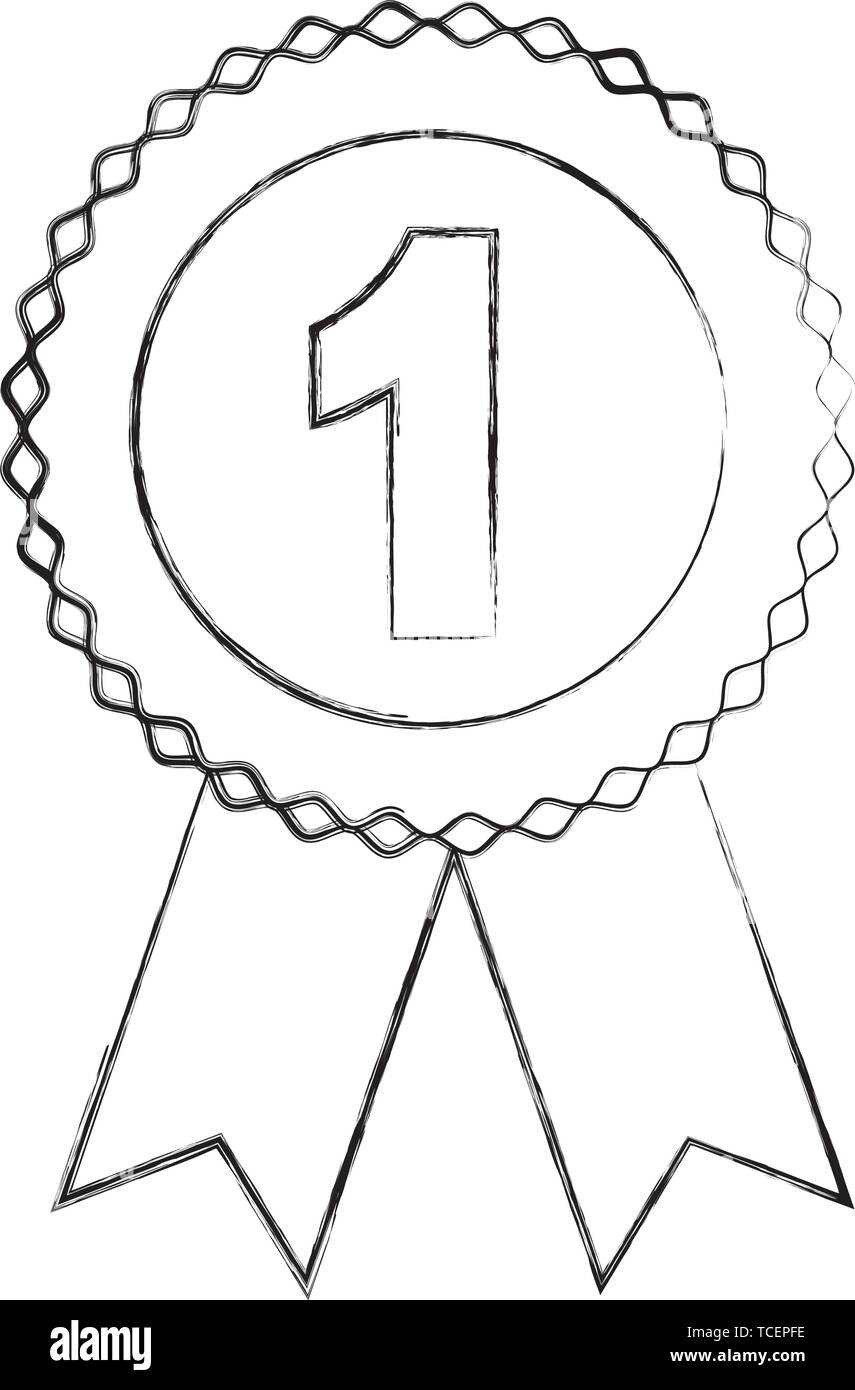 medal with number one isolated icon Stock Vector Image & Art - Alamy