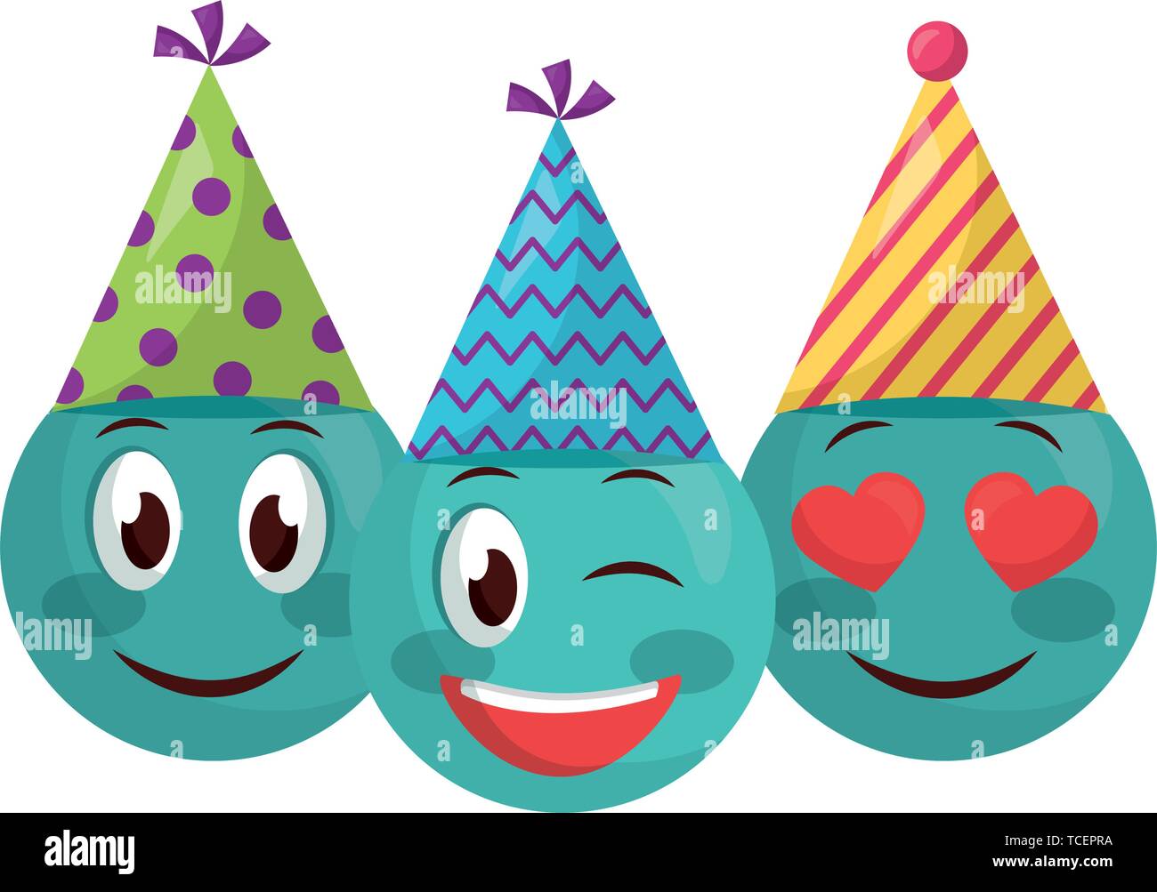 emoticon birthday celebration Stock Vector Image & Art - Alamy
