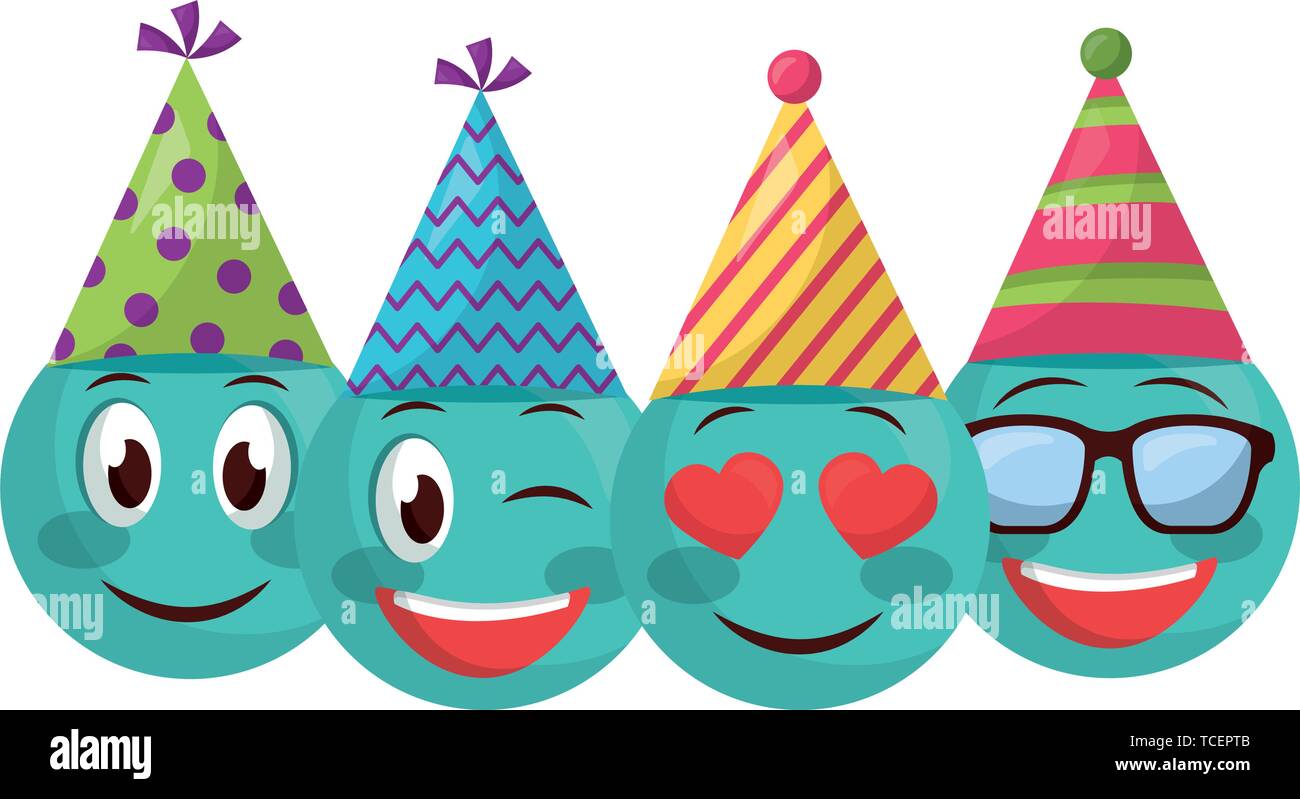 emoticon birthday celebration Stock Vector Image & Art - Alamy