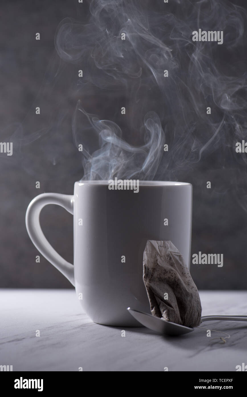 Steaming cup of tea hi-res stock photography and images - Alamy