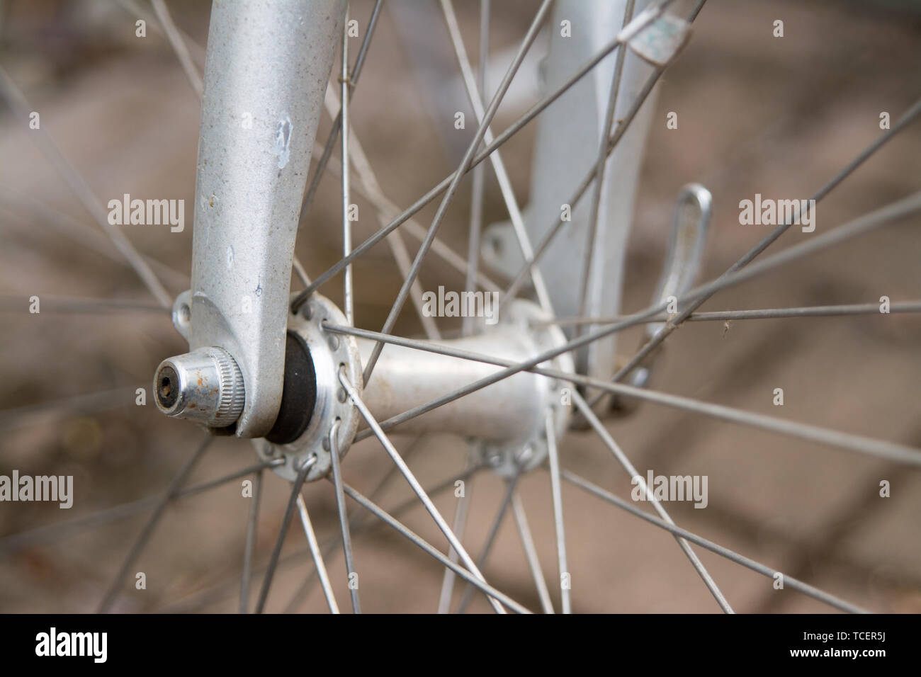 Thin Rod On Bicycle Wheel