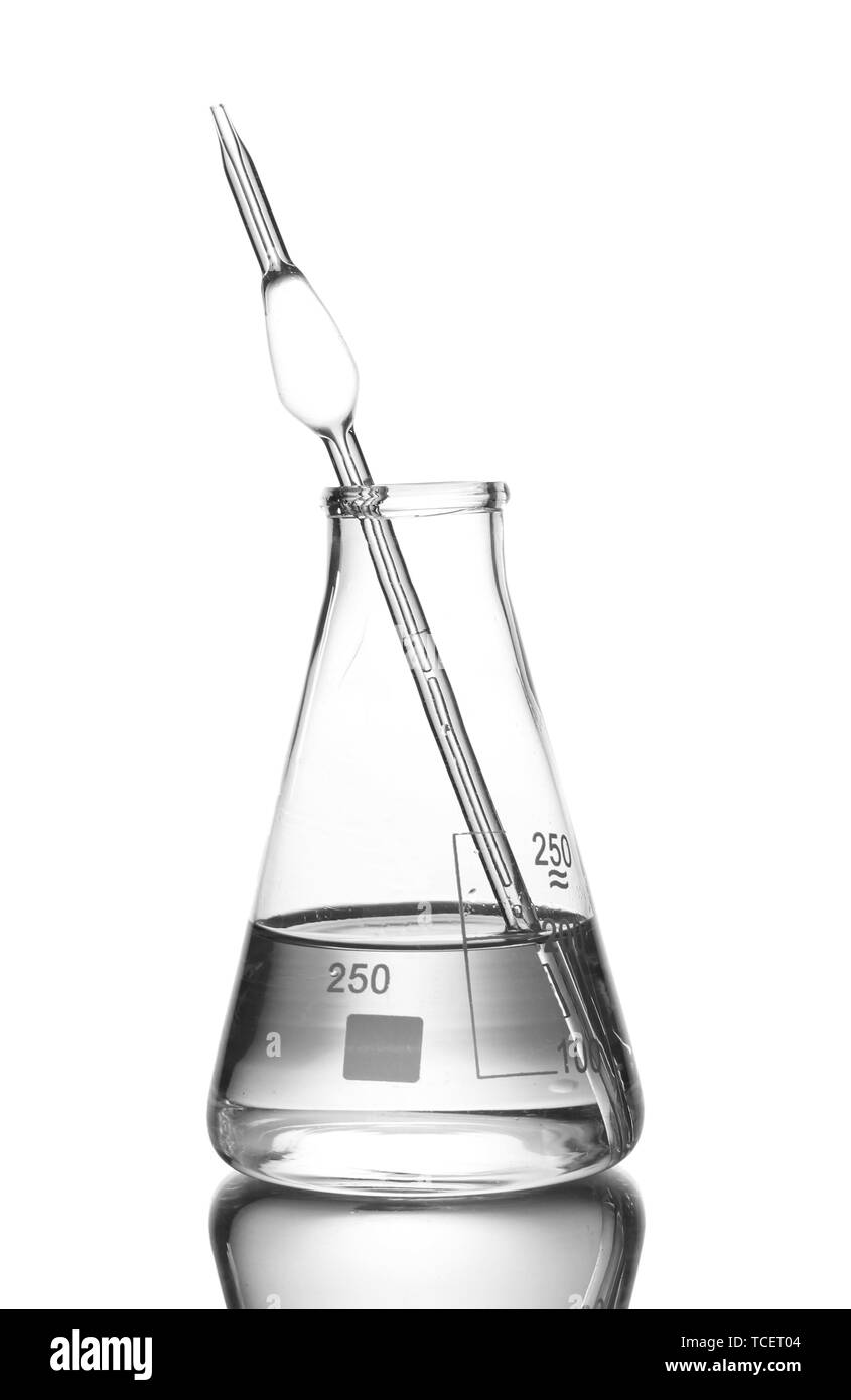 Glass pipette isolated Black and White Stock Photos & Images - Alamy