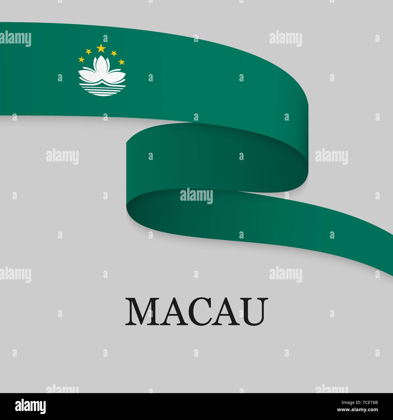 Wavy flag of macau Stock Vector Images - Alamy