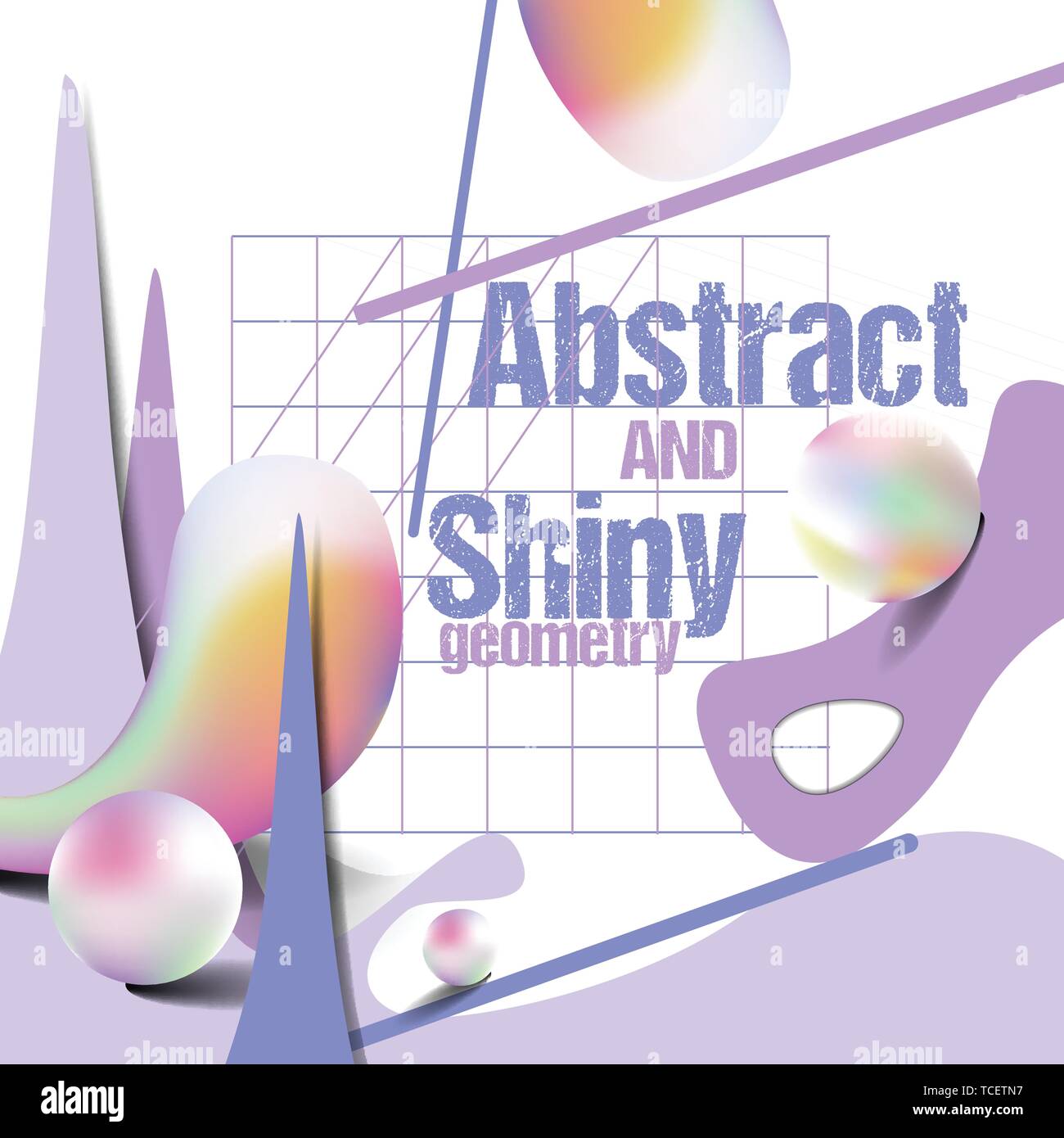 abstract and shiny geometry background with pastel colors and fluid ...