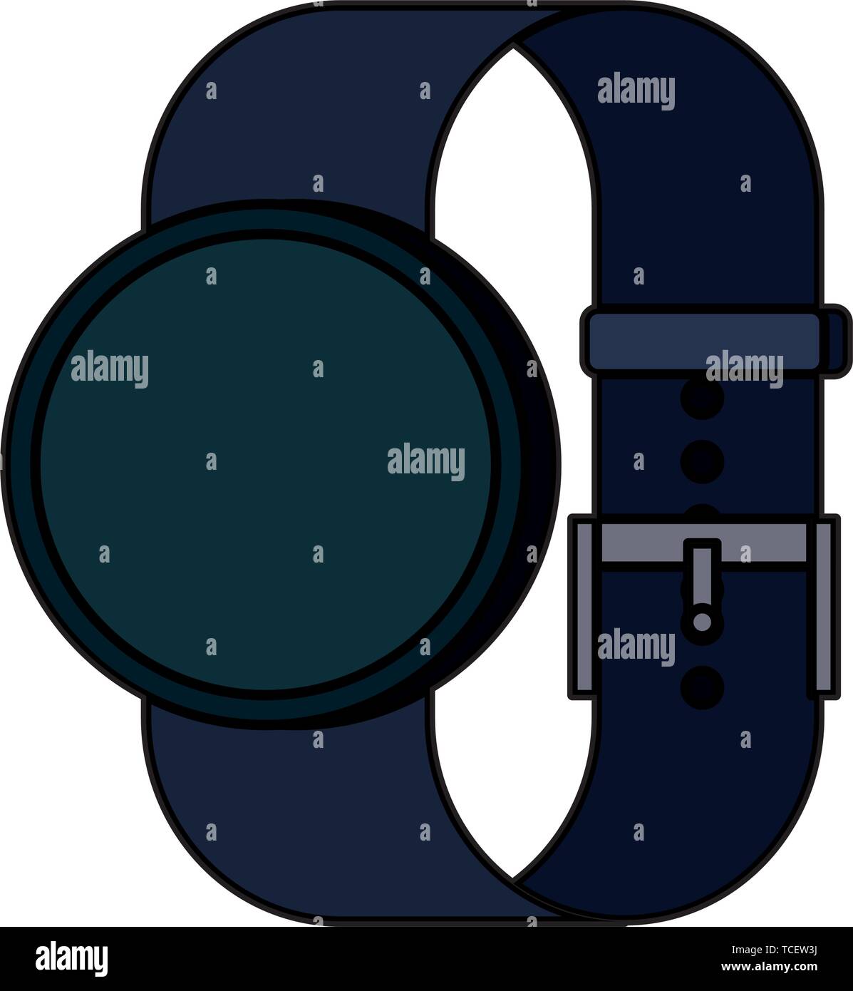 smartwatch weareable technology device vector illustration Stock Vector ...