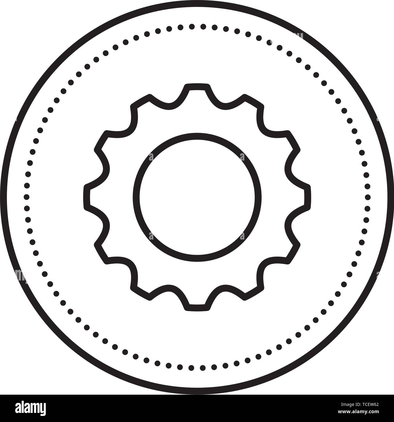 gear machine settings isolated icon Stock Vector Image & Art - Alamy