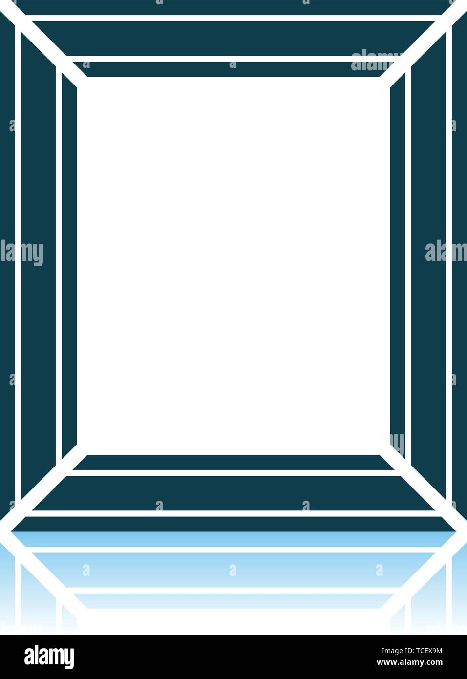 Picture Frame Icon. Shadow Reflection Design. Vector Illustration Stock ...