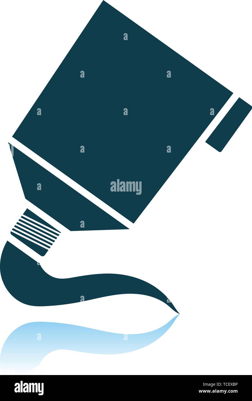 Paint Tube Icon. Shadow Reflection Design. Vector Illustration Stock ...