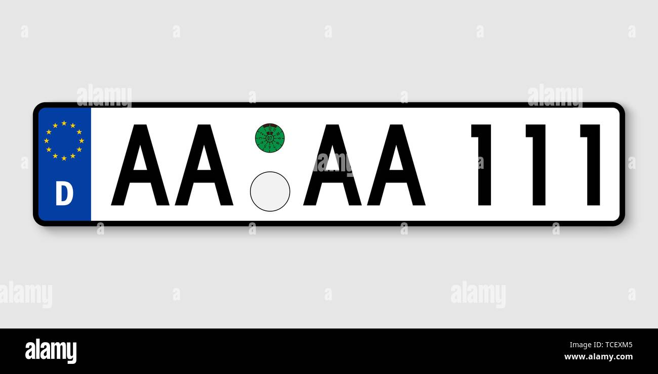 number plate. Vehicle registration plates of Germany Stock Vector Image ...