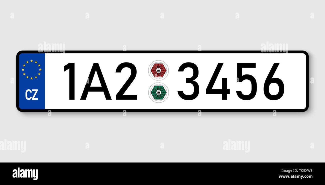number plate. Vehicle registration plates of Czech Stock Vector Image ...