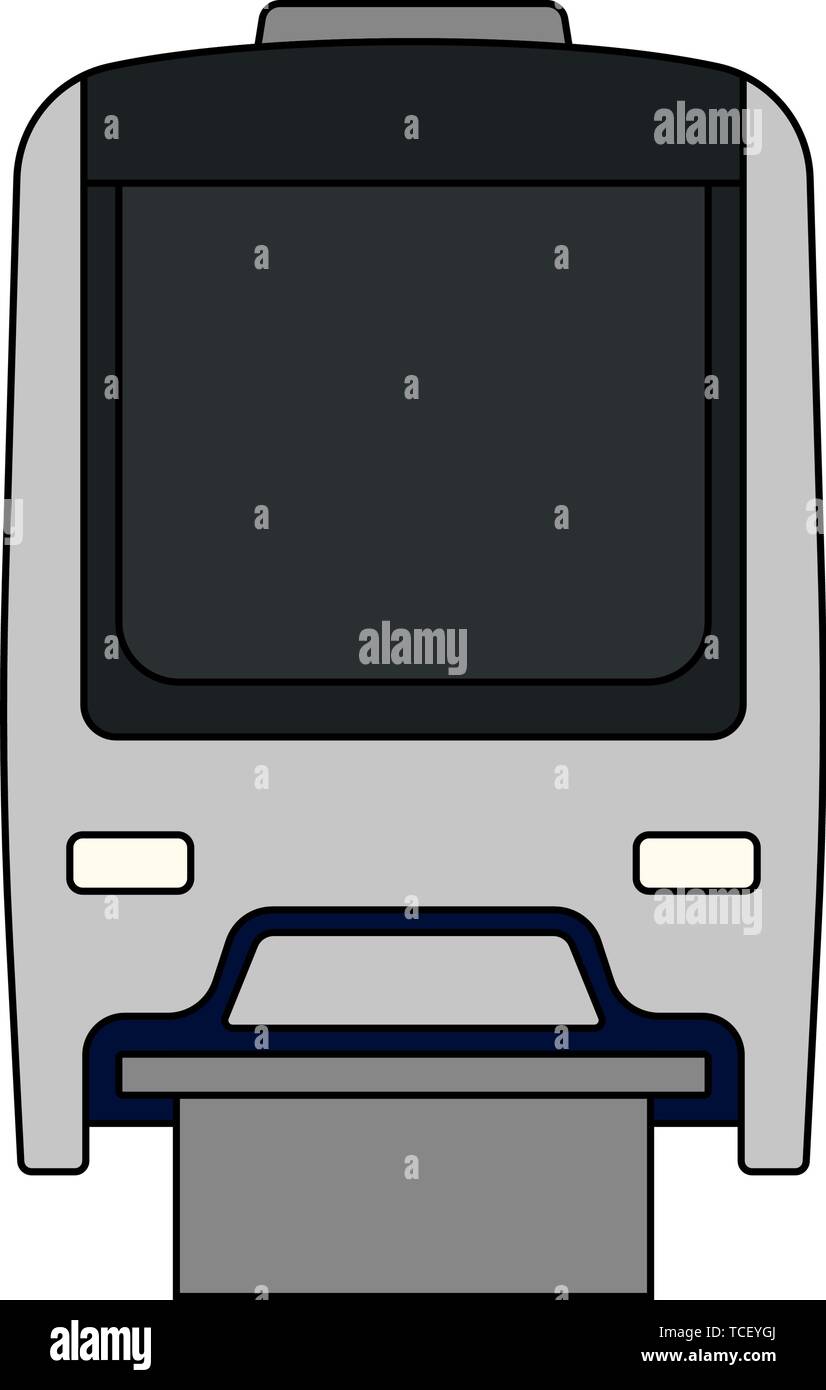 Monorail Icon. Outline With Color Fill Design. Vector Illustration ...