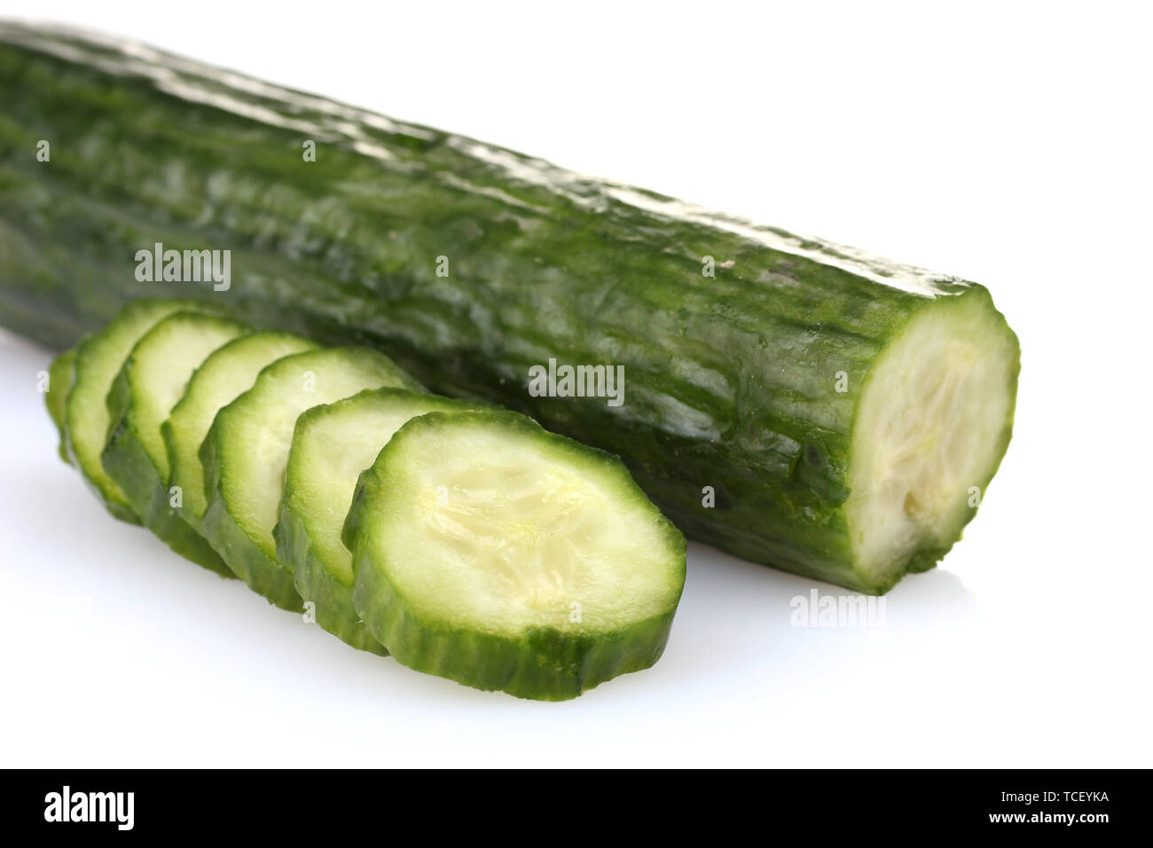 fresh cucumber isolated on white Stock Photo - Alamy