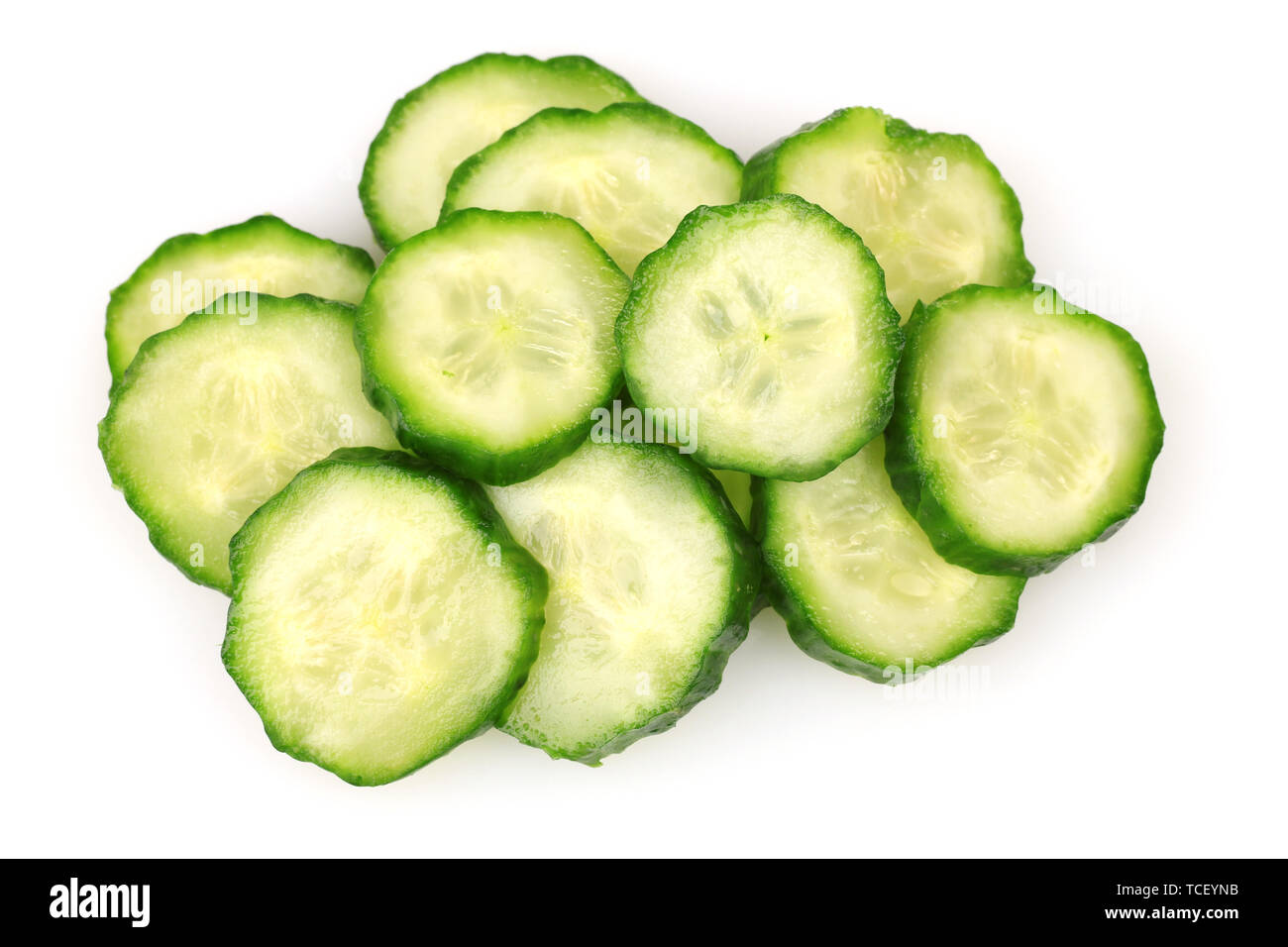 fresh cucumber isolated on white Stock Photo - Alamy