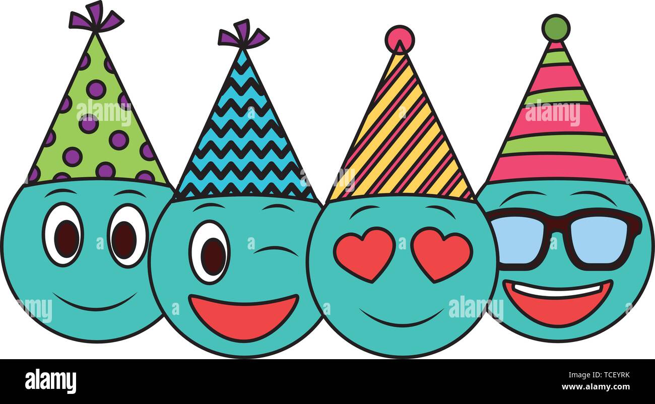 emoticon birthday celebration Stock Vector Image & Art - Alamy