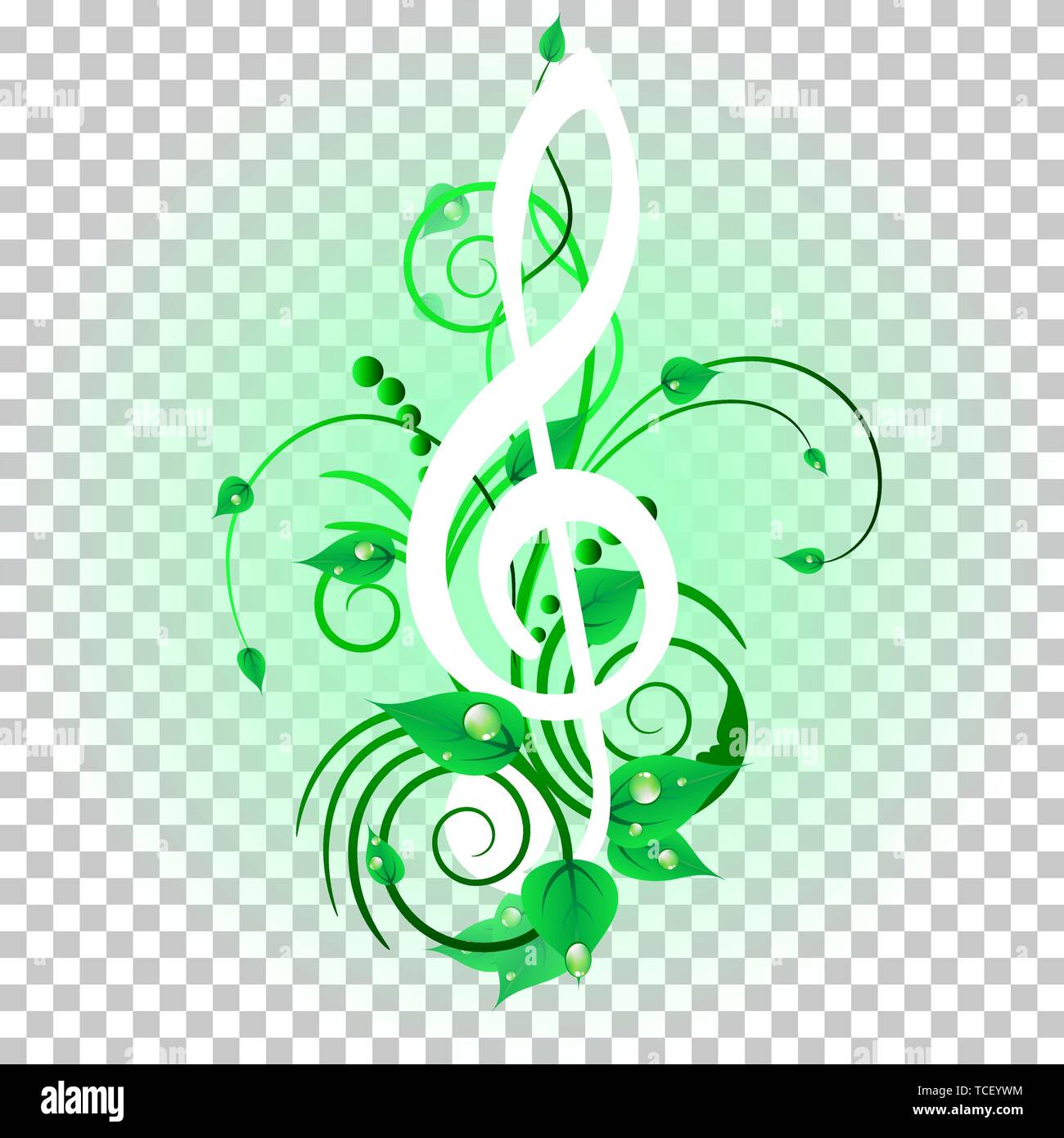 Grunge vector musical notes with transparency grid on back. Vector ...