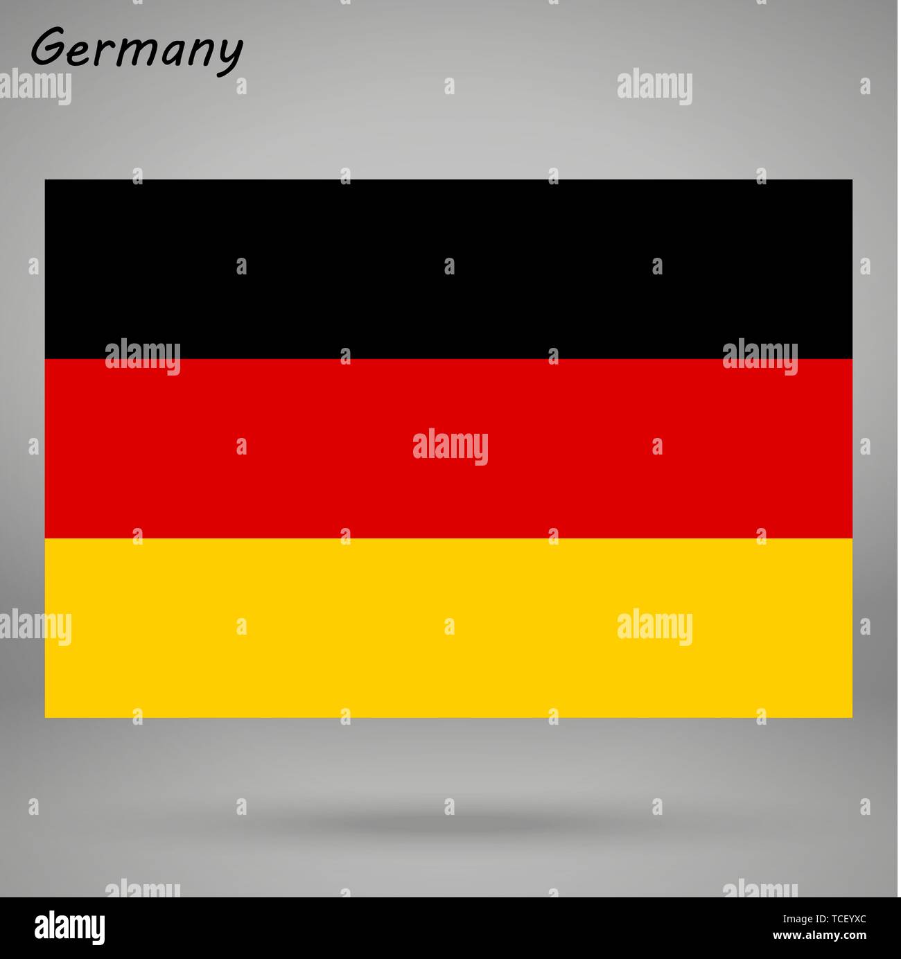 simple flag of Germany isolated on white background Stock Vector Image ...
