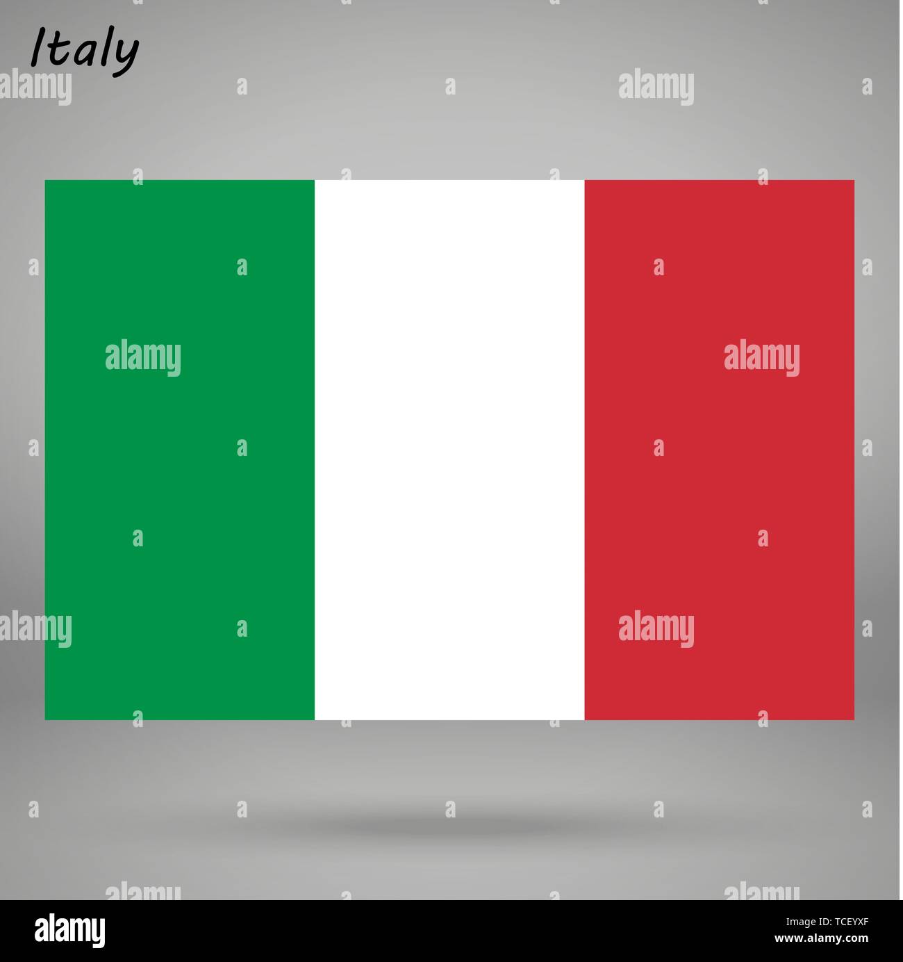 simple flag of Italy isolated on white background Stock Vector Image ...