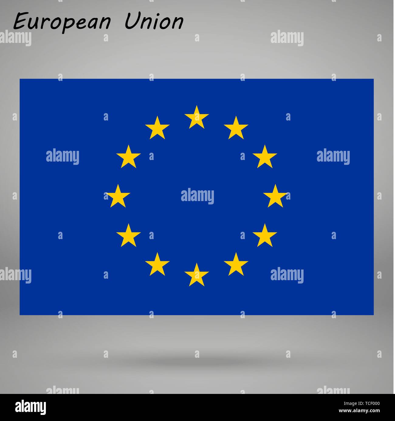 simple flag of European Union isolated on white background Stock Vector ...