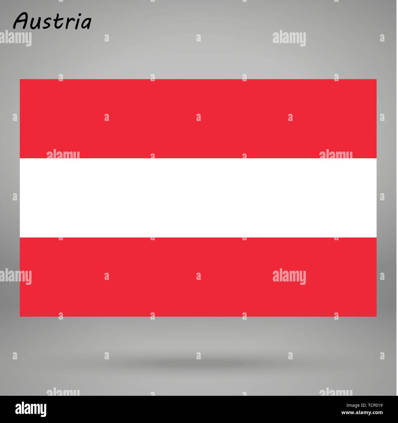 simple flag of Austria isolated on white background Stock Vector Image ...