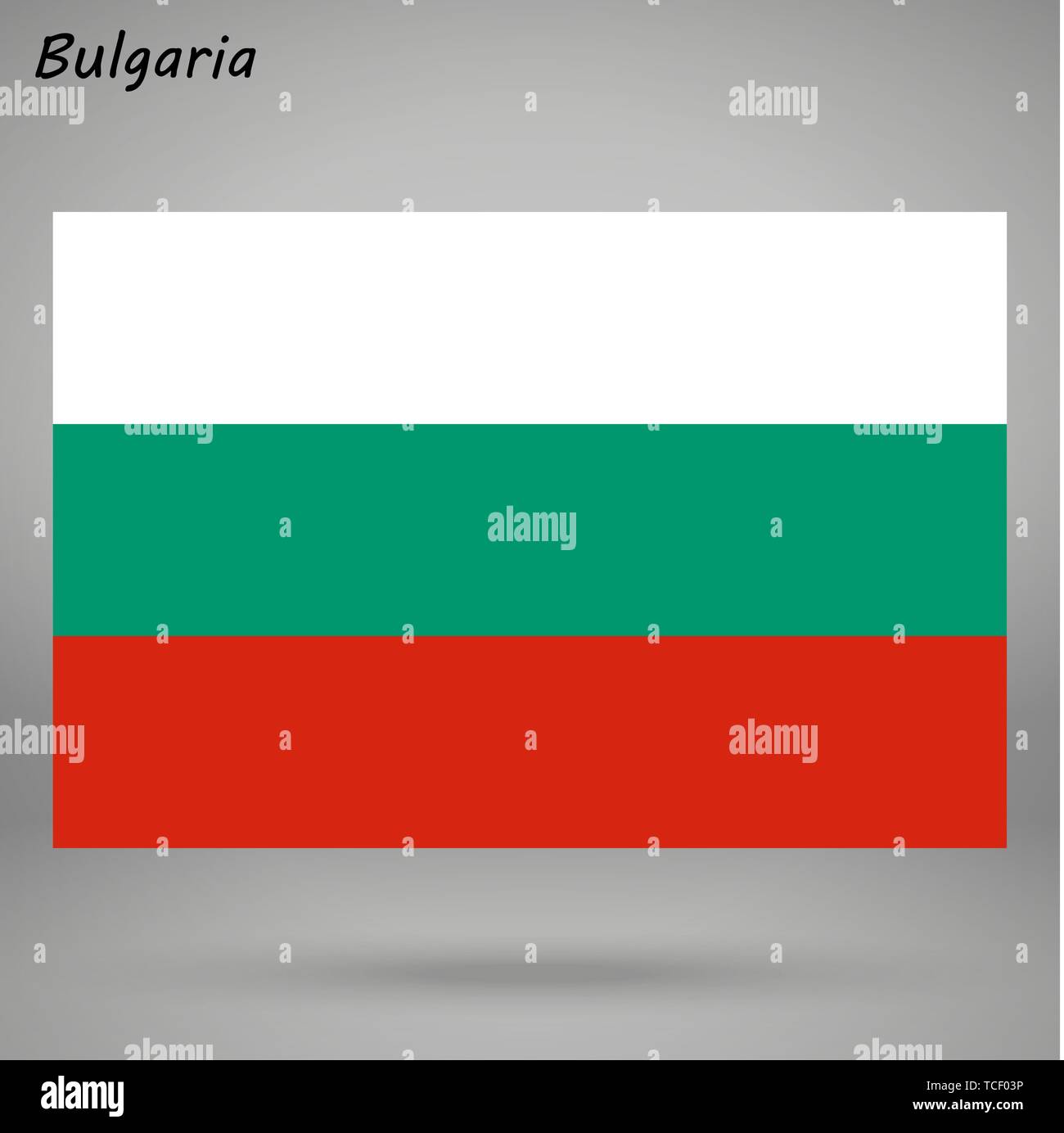 simple flag of Bulgaria isolated on white background Stock Vector Image ...