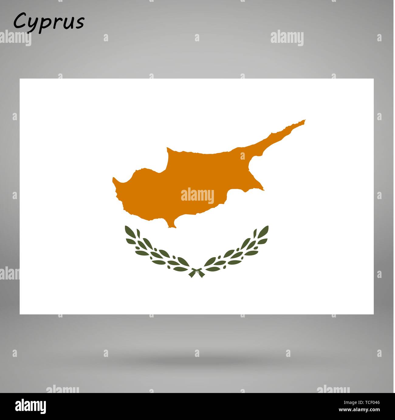 simple flag of Cyprus isolated on white background Stock Vector Image ...