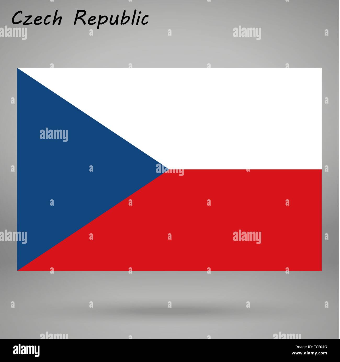 simple flag of Czech isolated on white background Stock Vector Image ...