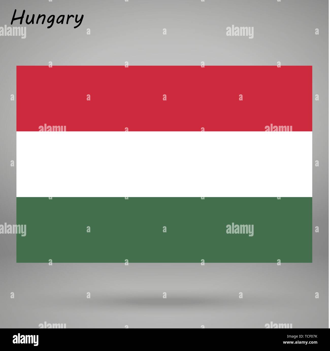 simple flag of hungary isolated on white background Stock Vector Image ...