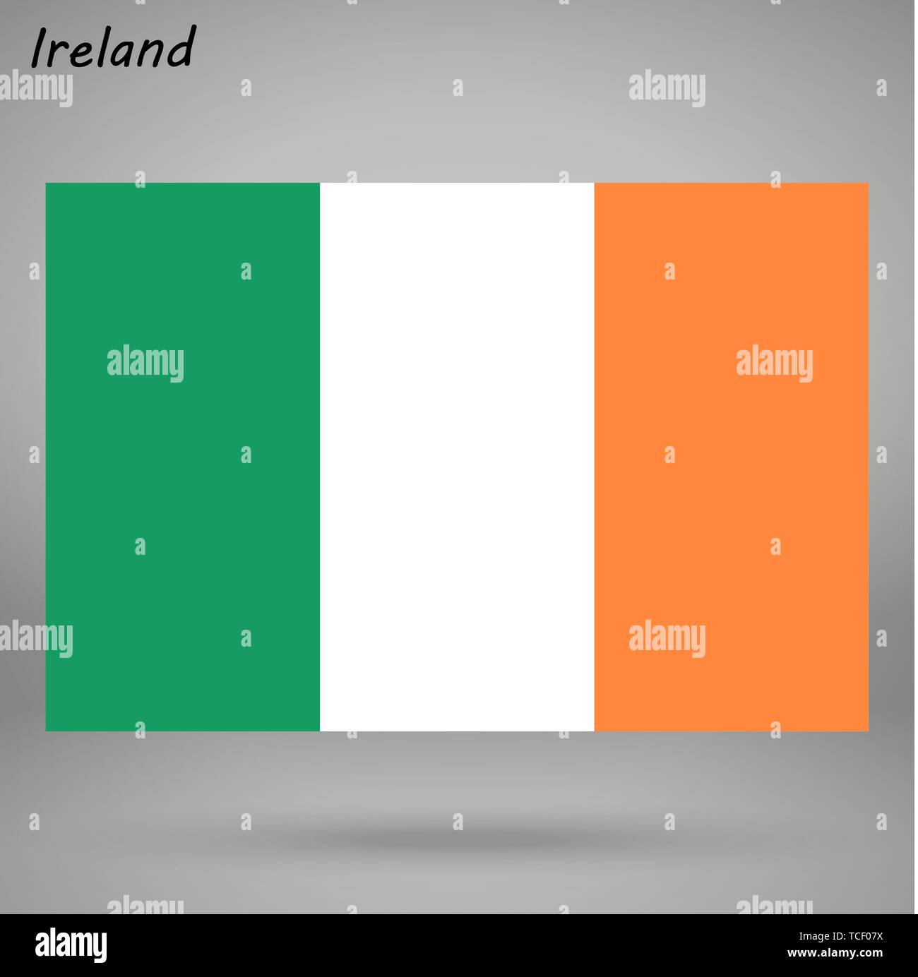 simple flag of ireland isolated on white background Stock Vector Image ...