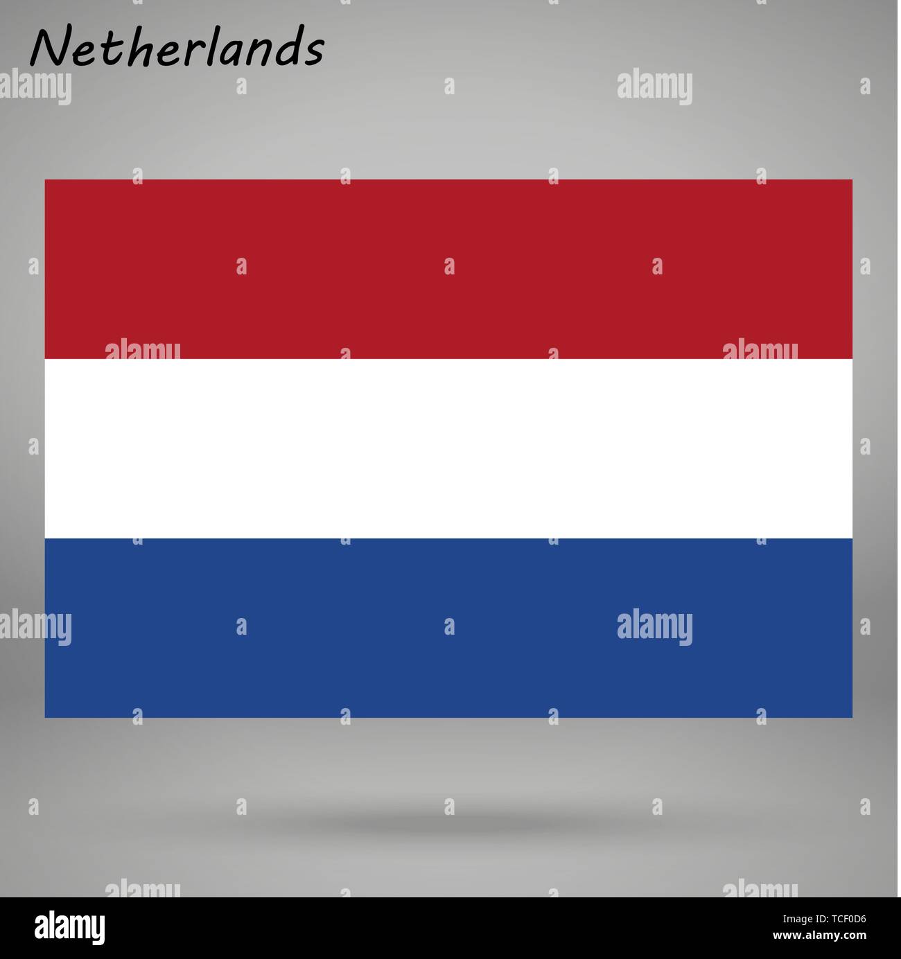 simple flag of Netherlands isolated on white background Stock Vector ...