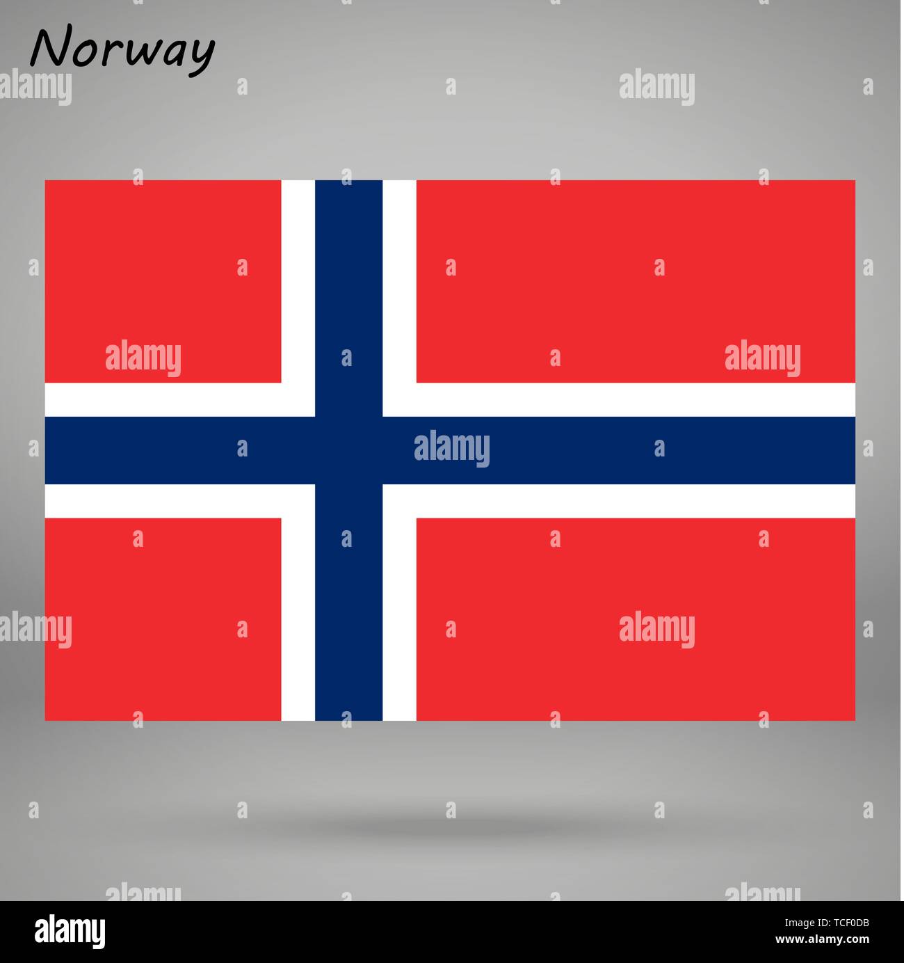 simple flag of Norway isolated on white background Stock Vector Image ...