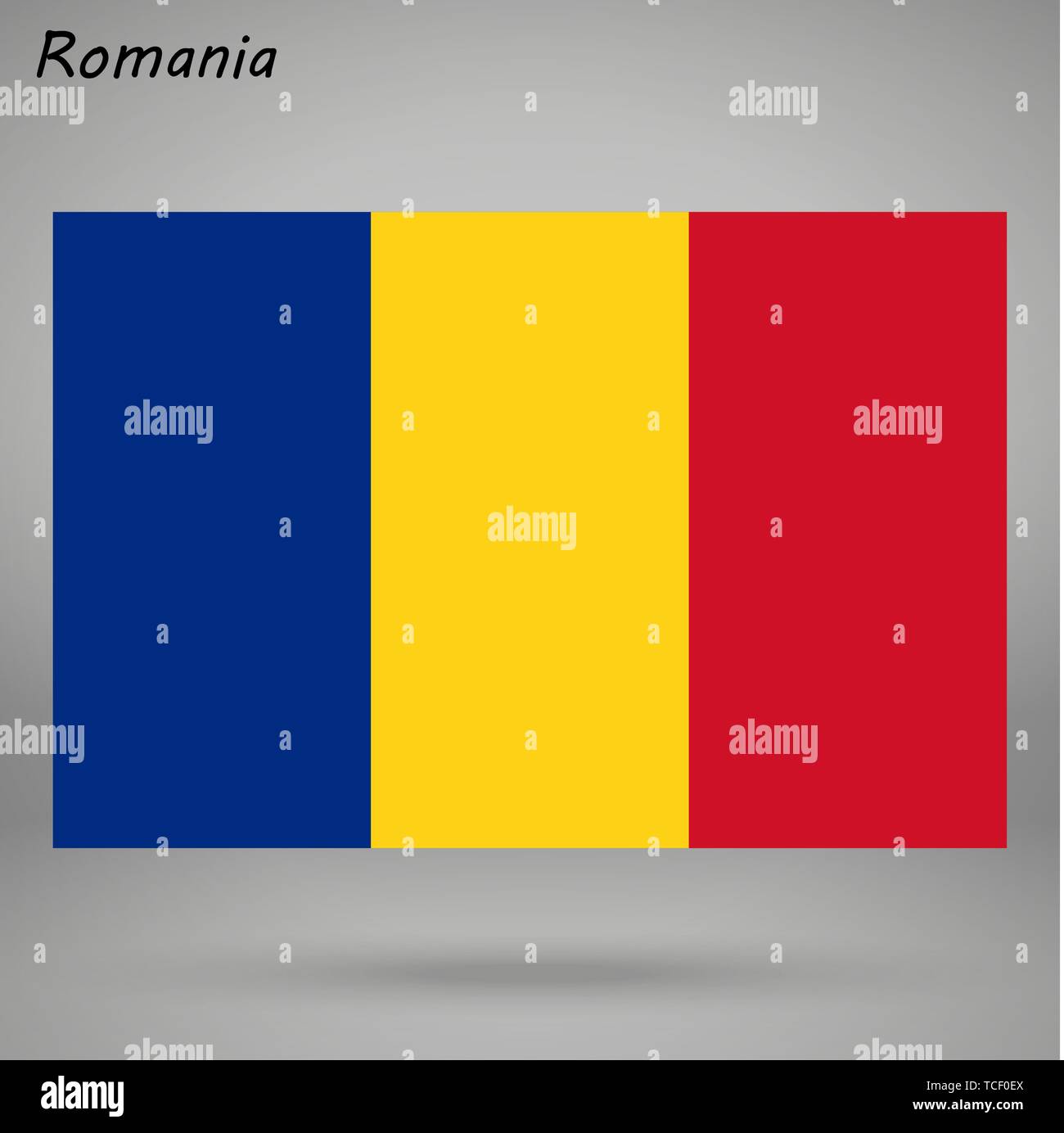 simple flag of Romania isolated on white background Stock Vector Image ...