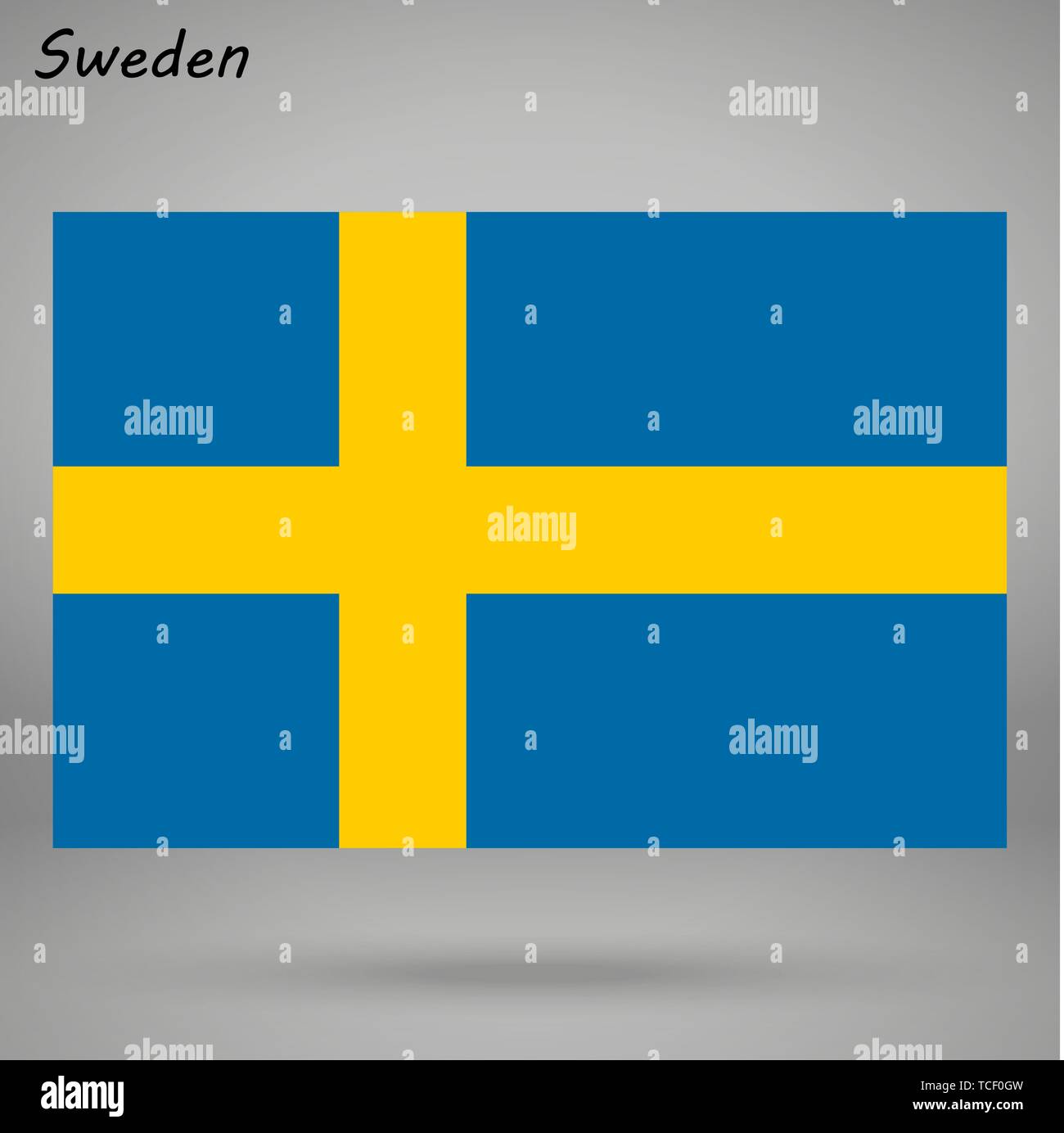 simple flag of Sweden isolated on white background Stock Vector Image ...
