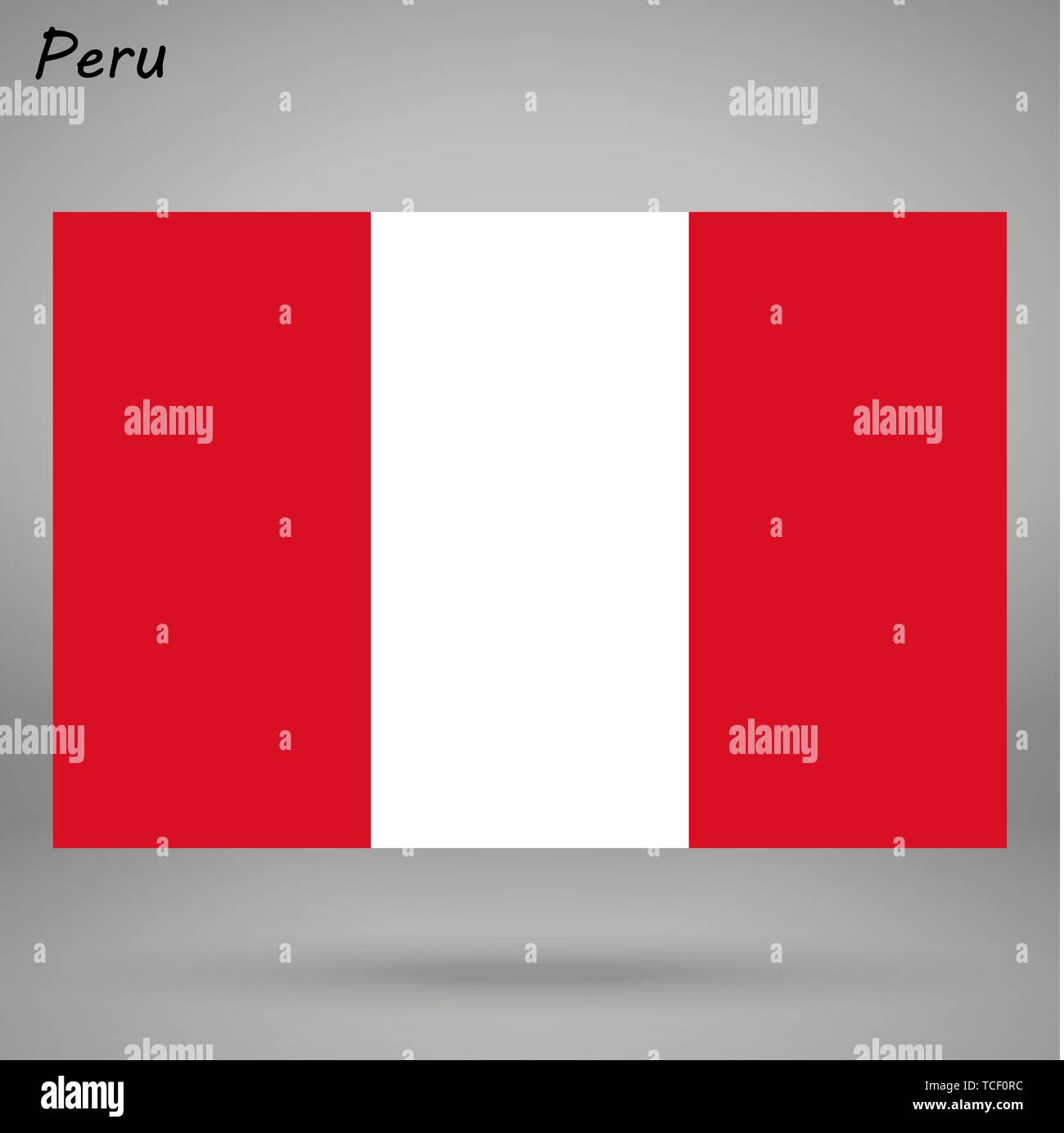 simple flag of Peru isolated on white background Stock Vector Image ...