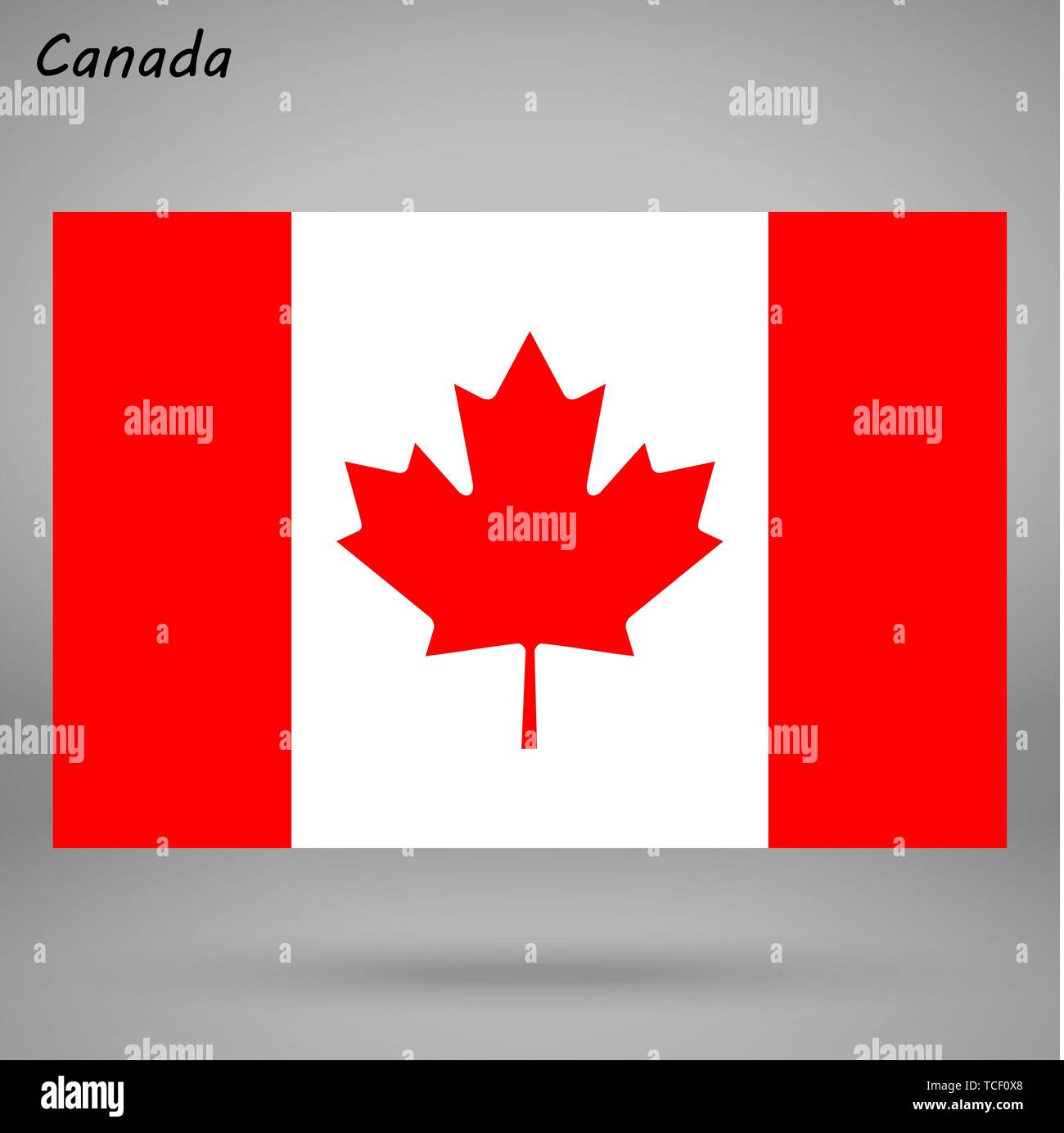 simple flag of Canada isolated on white background Stock Vector Image ...