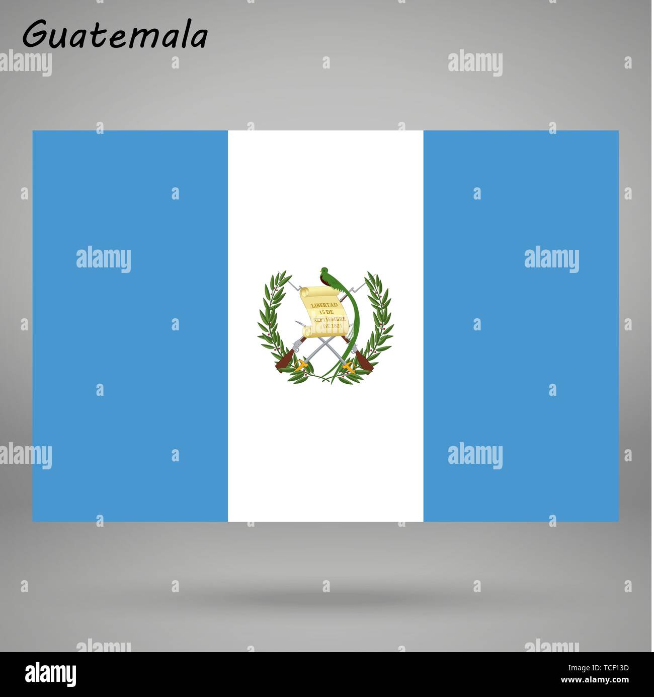 simple flag of Guatemala isolated on white background Stock Vector ...