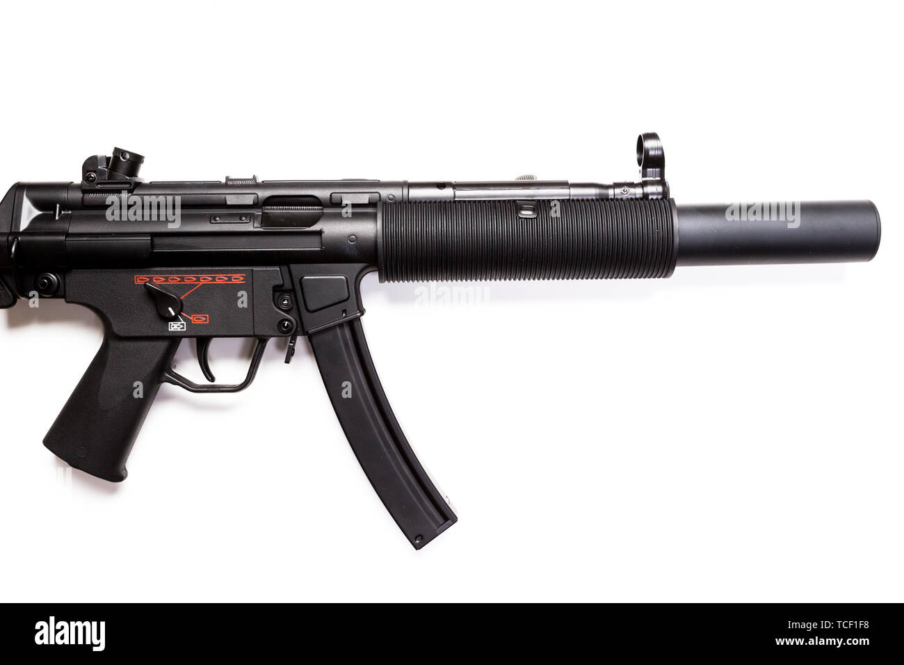 submachine gun MP5 with silencer isolated Stock Photo - Alamy