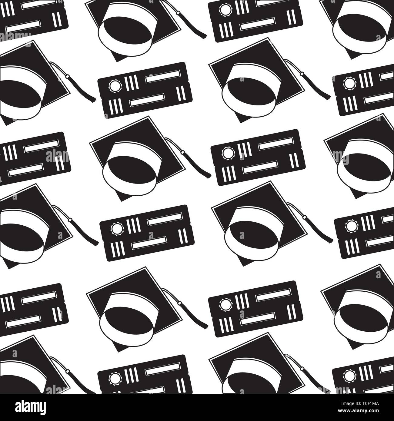 school graduation hat and books background Stock Vector Image & Art - Alamy