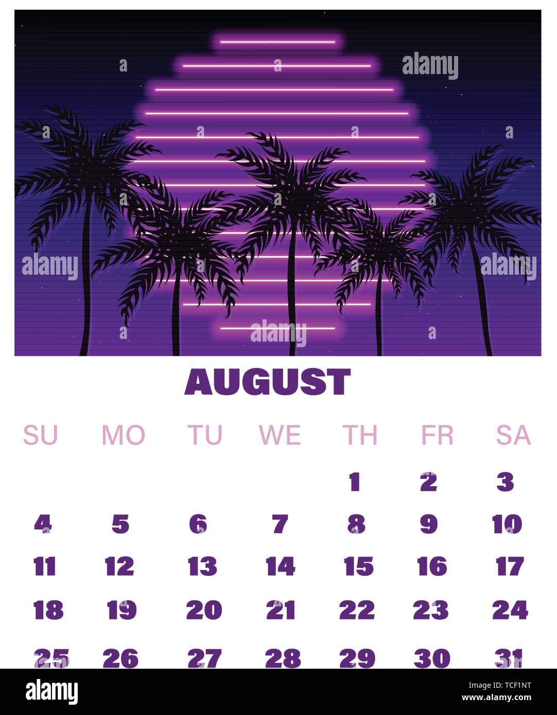 Cool colorful calendar design year hi-res stock photography and images ...