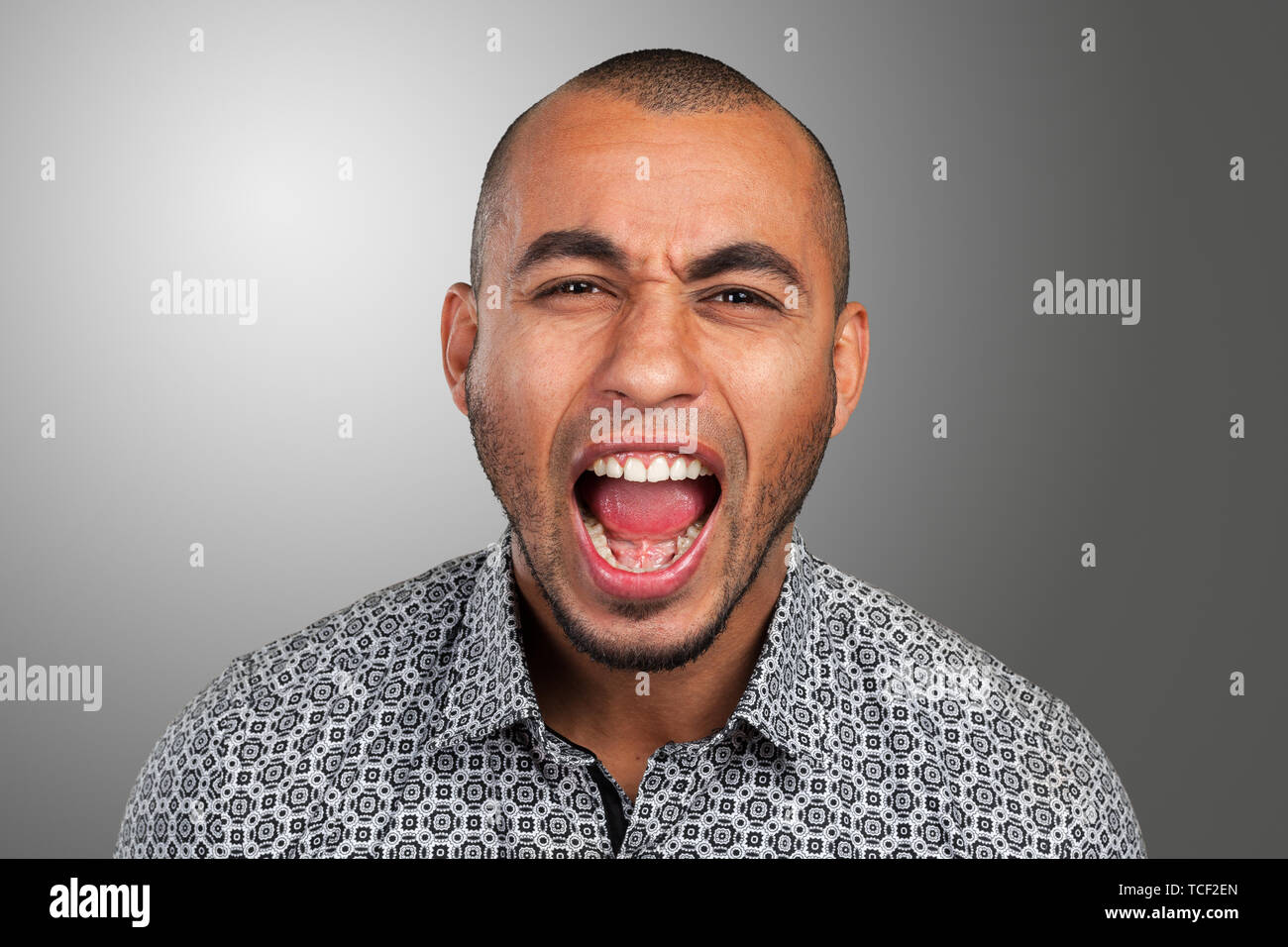 angry African-american man Stock Photo - Alamy