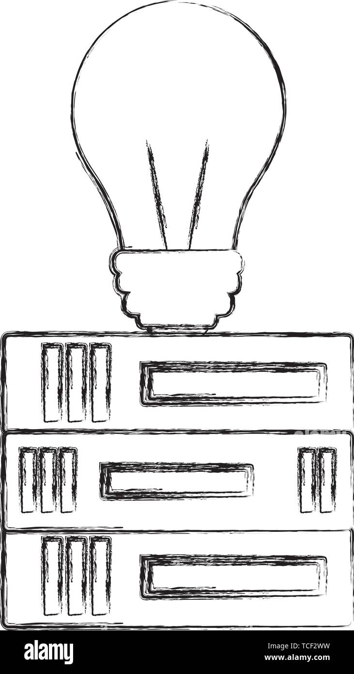 Light bulb books learn Stock Vector Images - Alamy