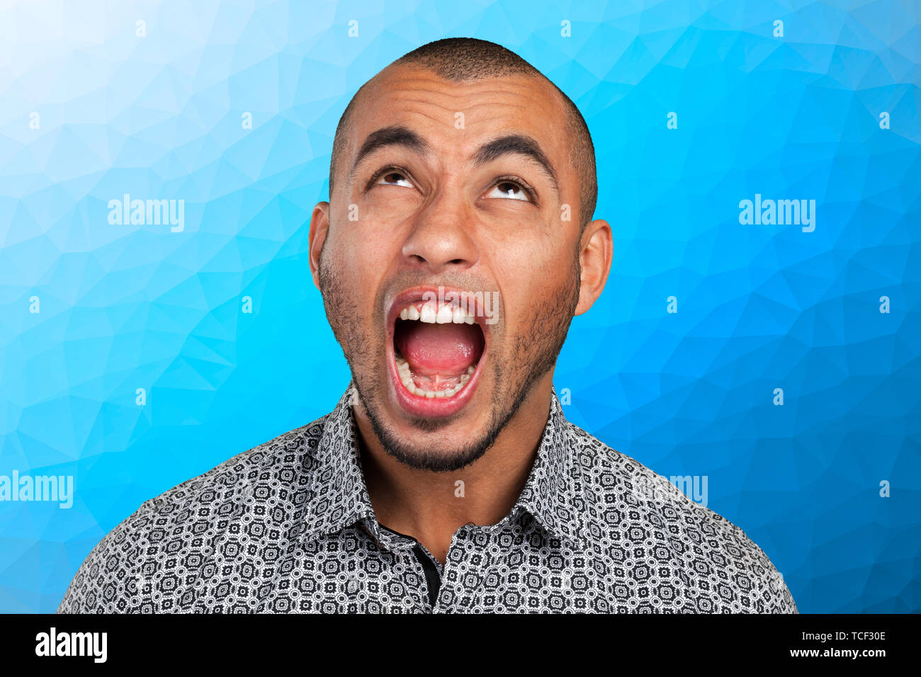 angry African-american man Stock Photo - Alamy
