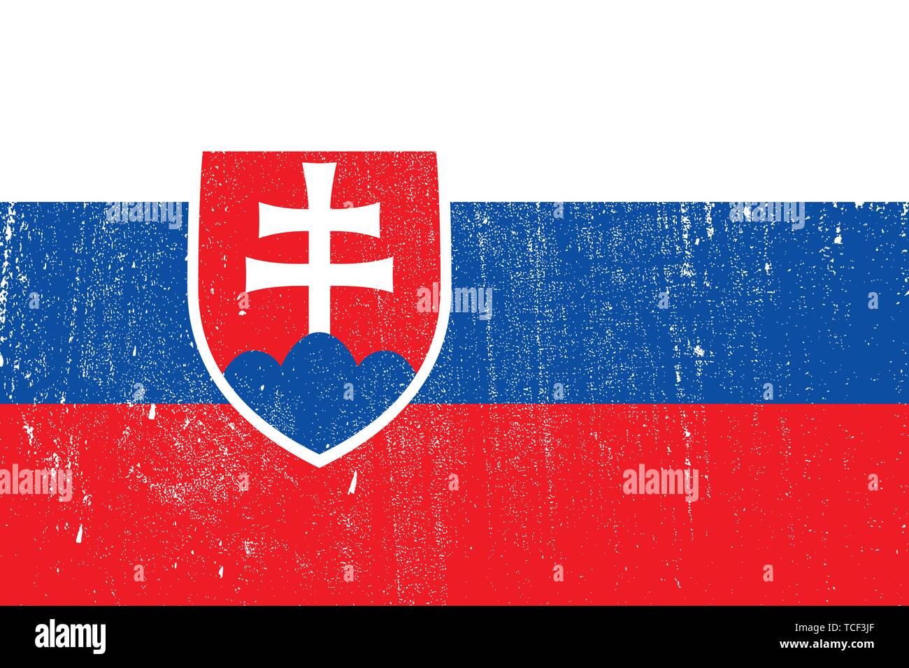 grunge styled flag of Slovakia . Template for your design . Template ...