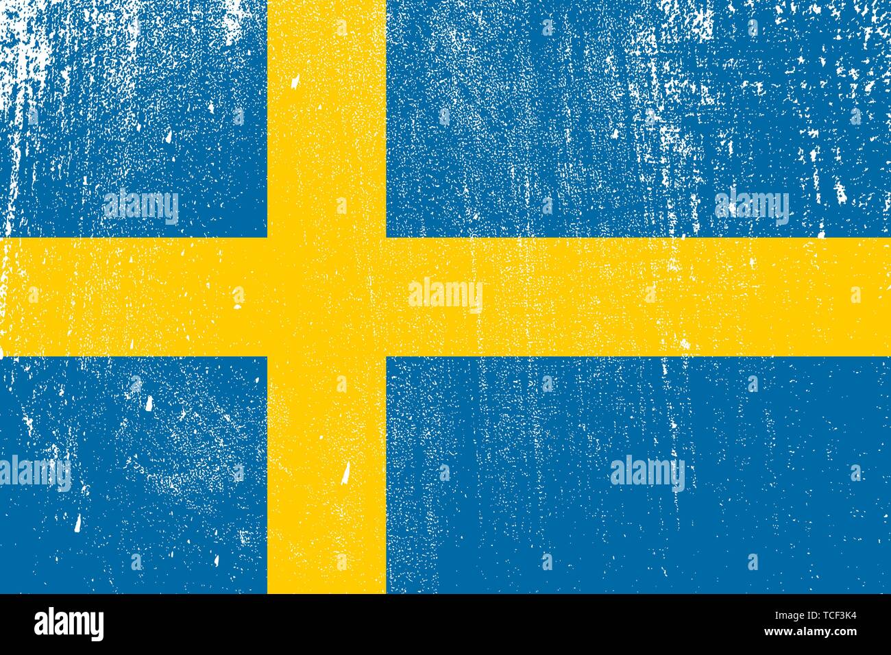 grunge styled flag of Sweden . Template for your design . Template for ...