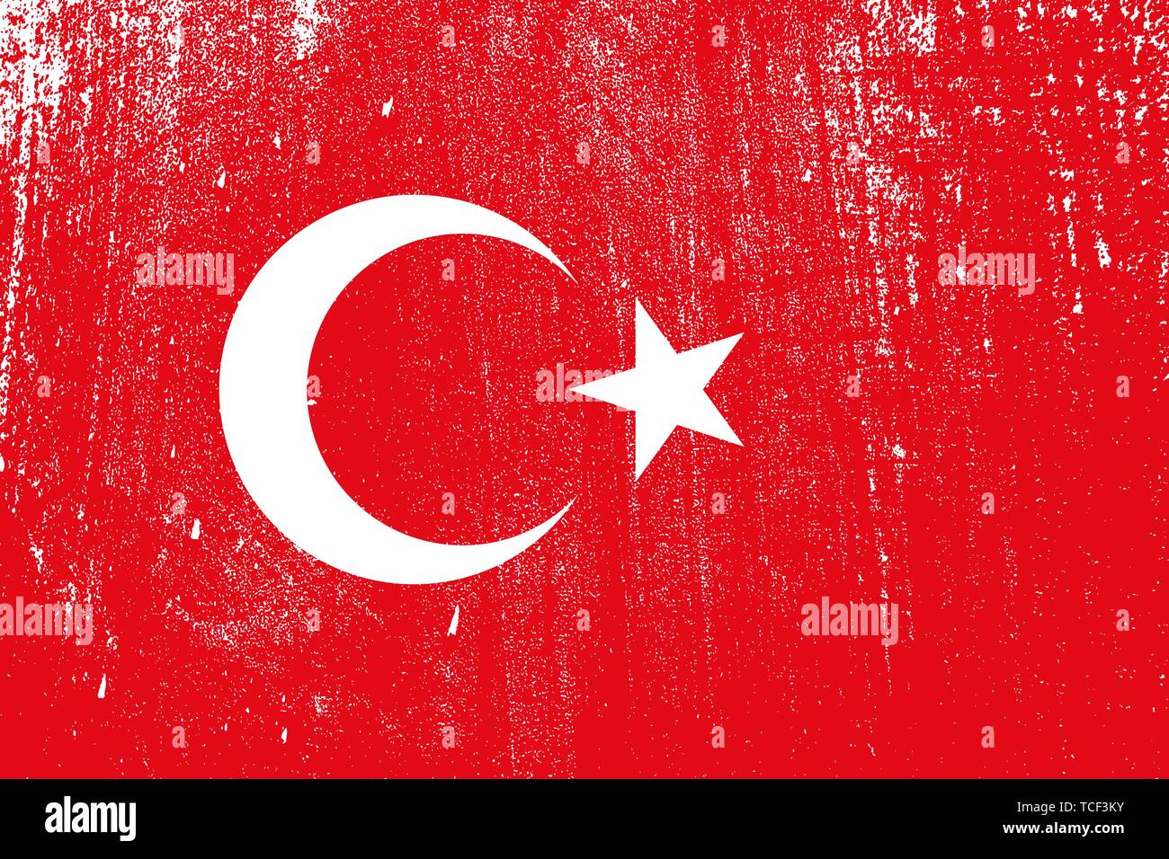 grunge styled flag of Turkey . Template for your design . Template for ...