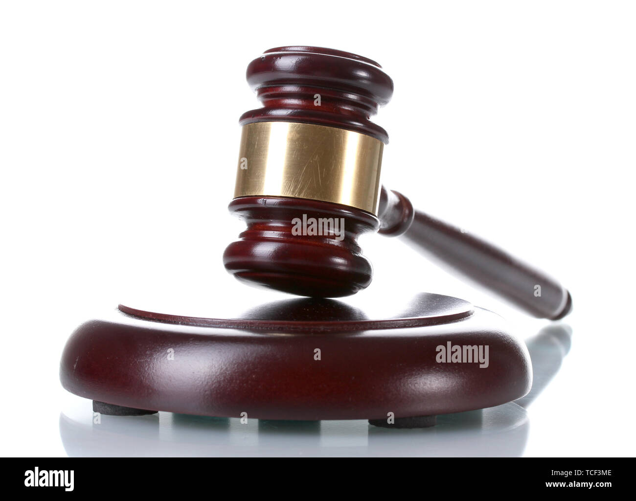 wooden gavel isolated on white Stock Photo - Alamy