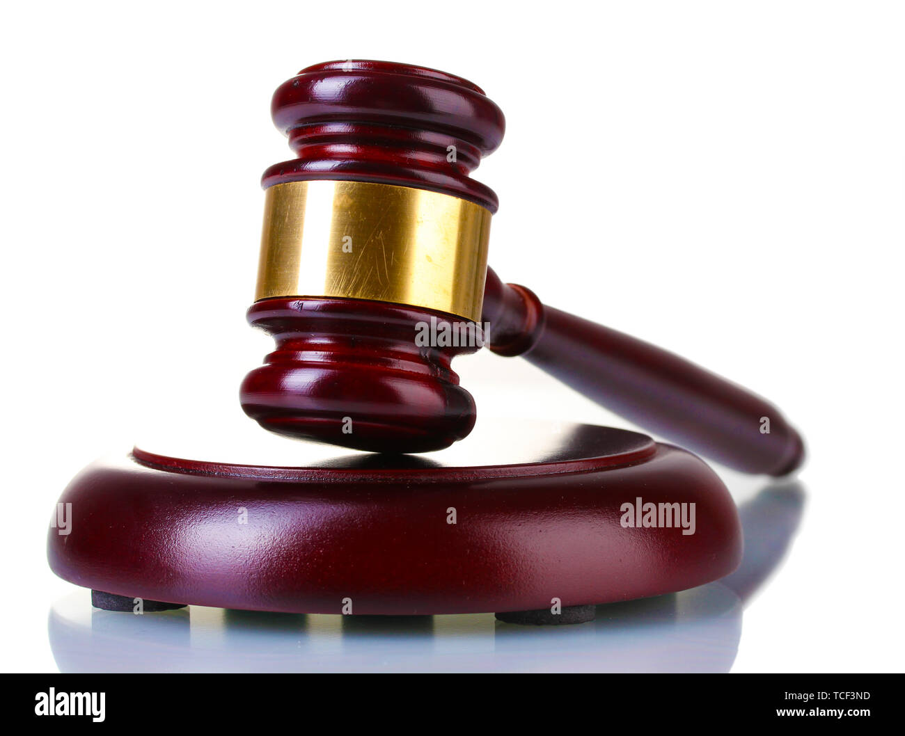 wooden gavel isolated on white Stock Photo - Alamy