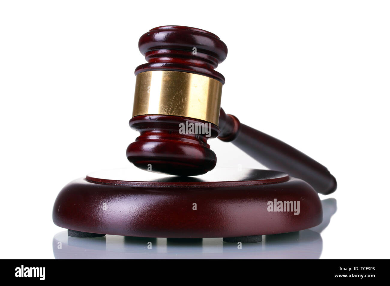 wooden gavel isolated on white Stock Photo - Alamy